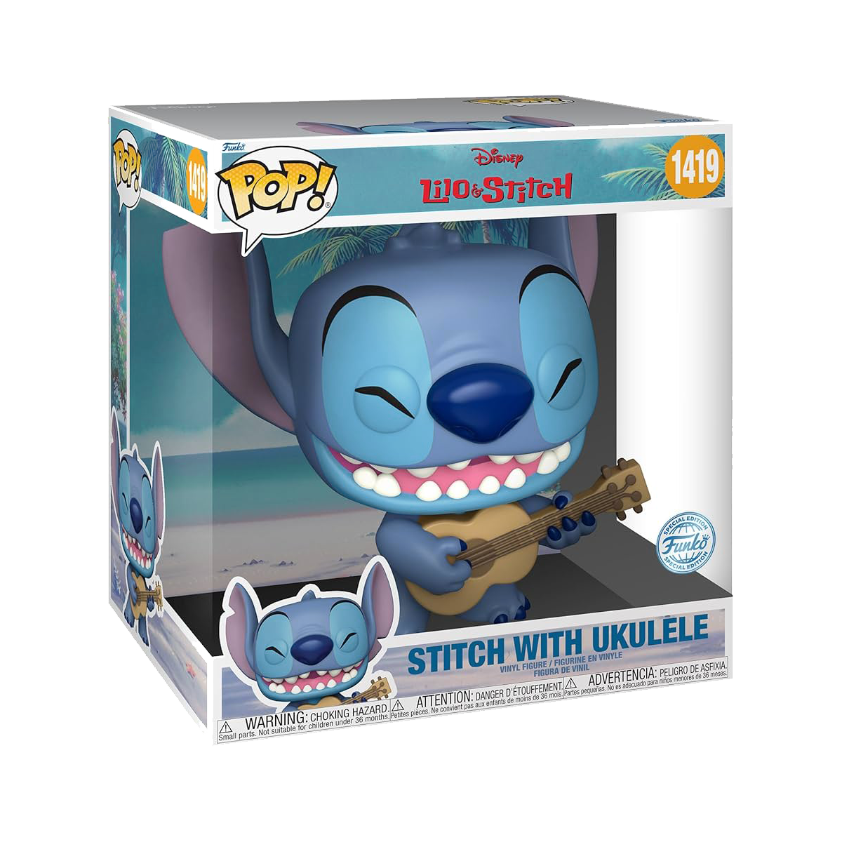 Funko POP Figures - Stitch with Ukulele 25cm | Blindbox.eu